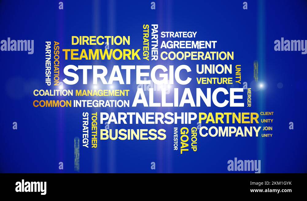 Strategic Alliance Animated Tag Word Cloud,Text Design Animation ...