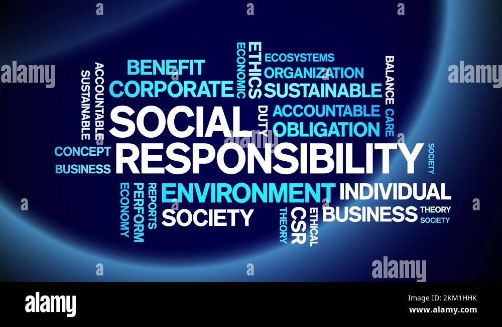 Social Responsibility Animated Tag Word Cloud,Text Animation seamless ...