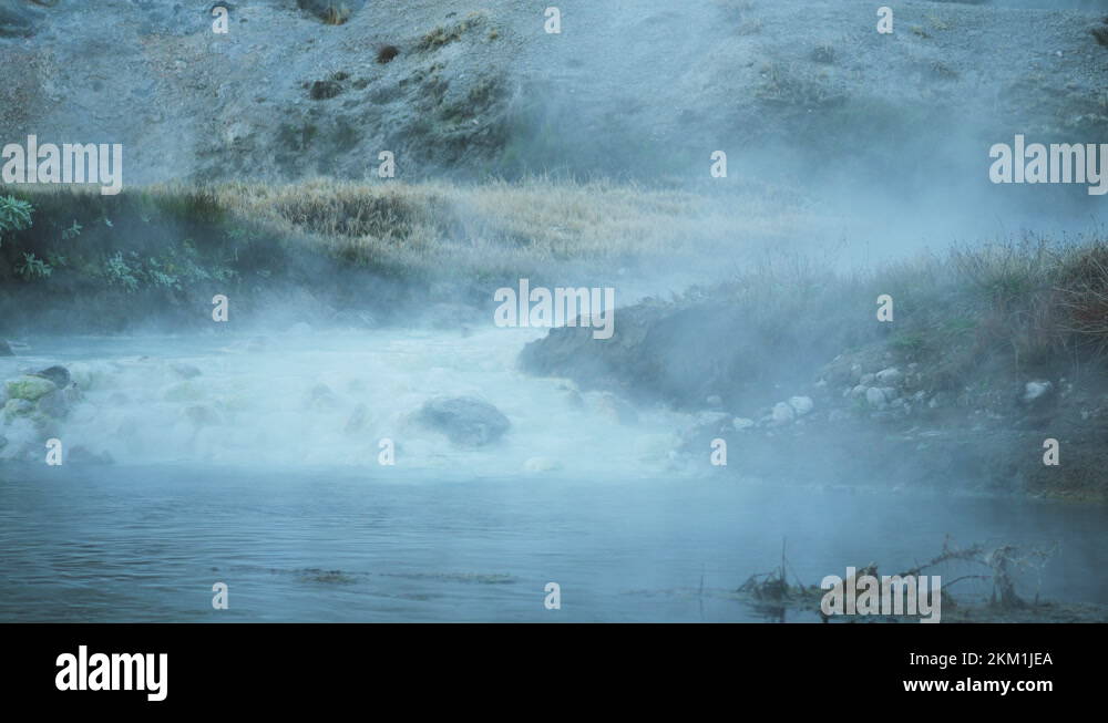 Hot Steam Rising from Famous Hot Spring, Hot Creek Geological Site ...