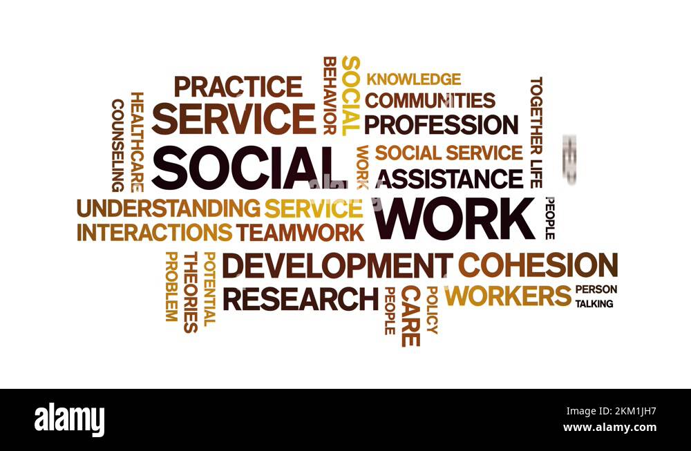 Social Work Animated Tag Word Cloud,Text Design Animation seamless loop ...