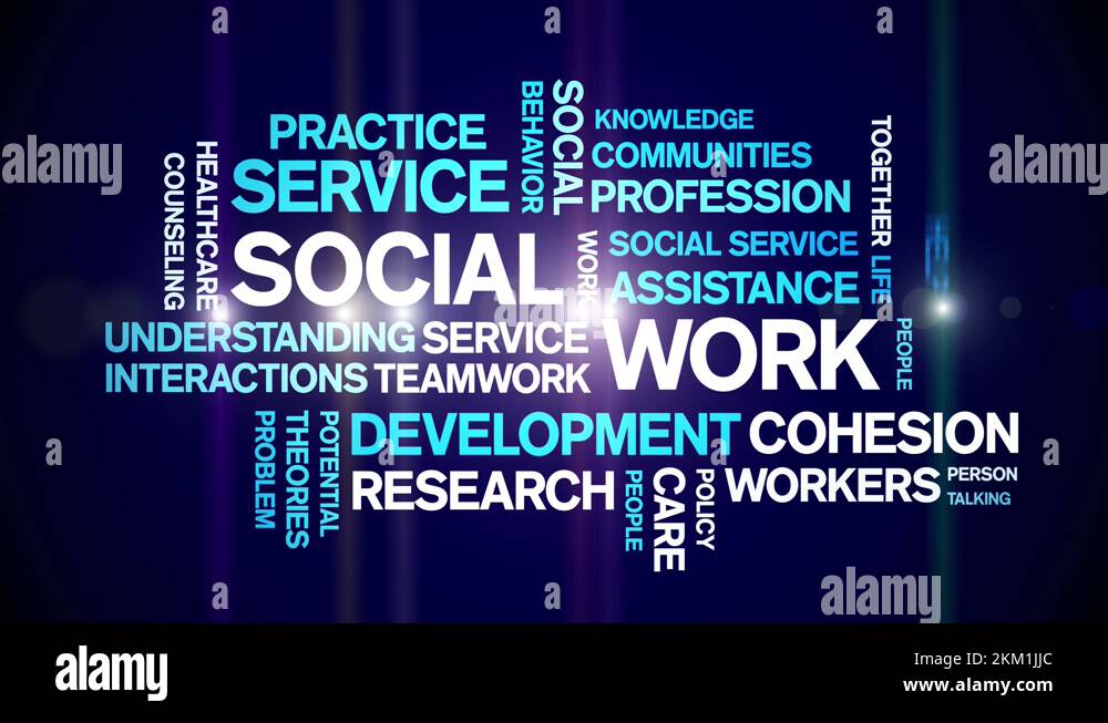 Social Work Animated Tag Word Cloud,Text Design Animation seamless loop ...