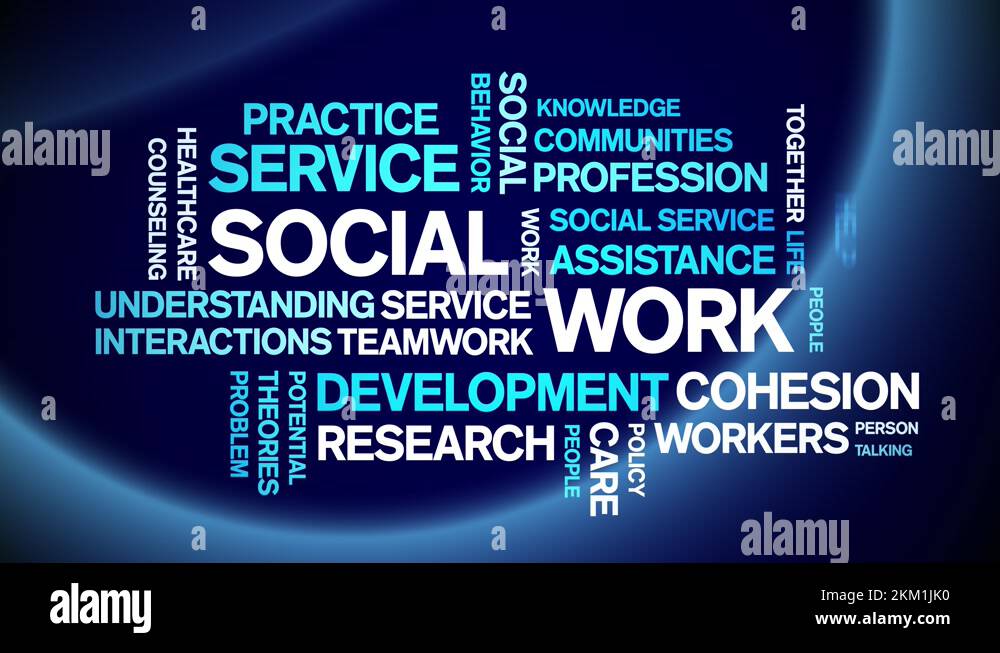 Social Work Animated Tag Word Cloud,Text Design Animation seamless loop ...