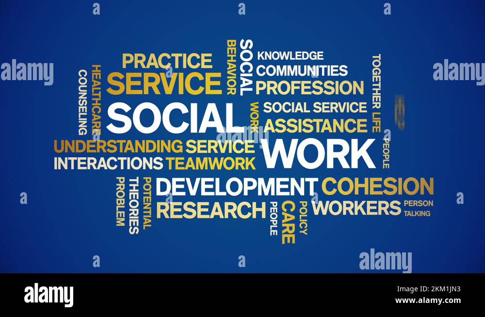 Social Work Animated Tag Word Cloud,Text Design Animation seamless loop ...