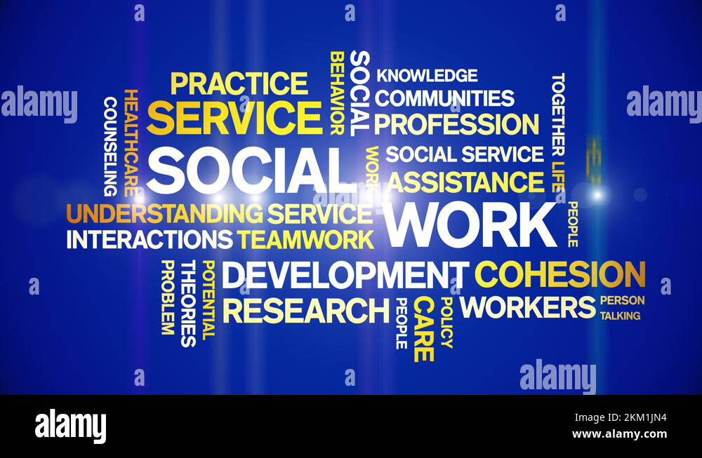 Social Work Animated Tag Word Cloud,Text Design Animation seamless loop ...