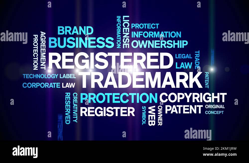 Registered Trademark Animated Tag Word Cloud,Text Animation seamless ...
