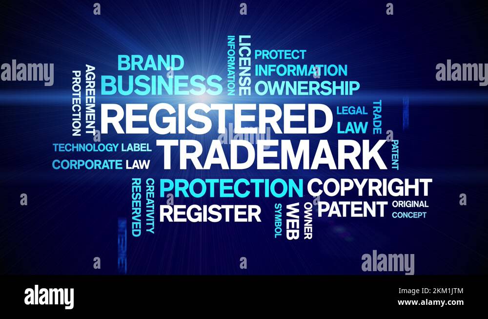 Registered Trademark Animated Tag Word Cloud,Text Animation seamless ...