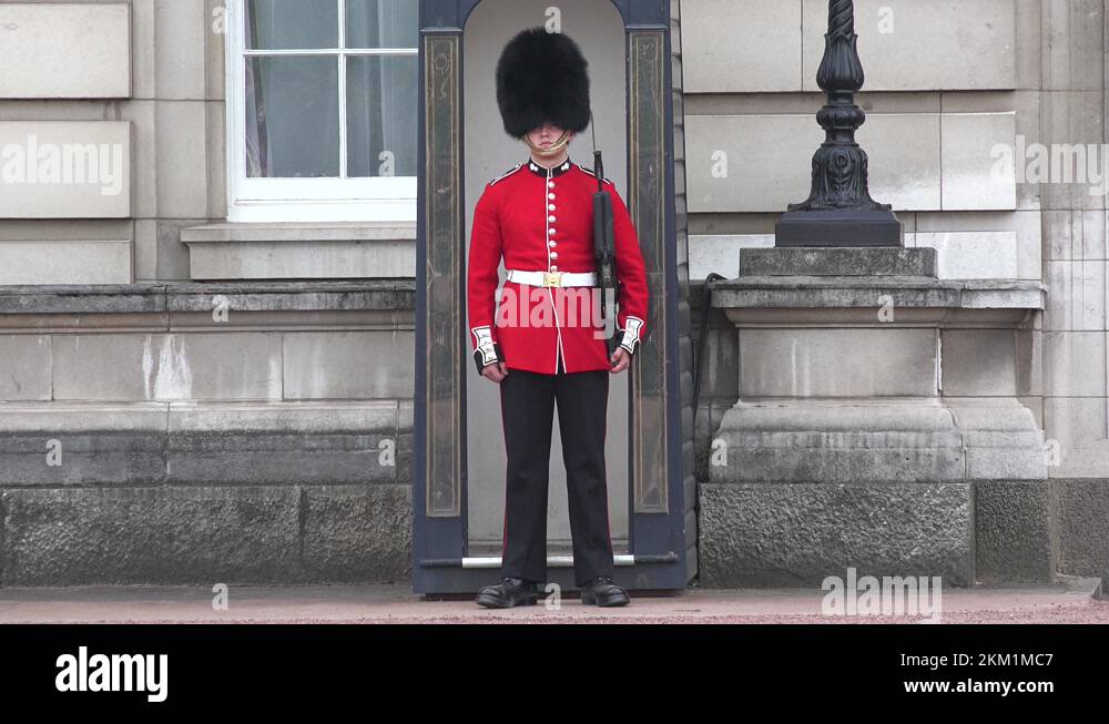 London Buckingham Palace, Armed English Guard Marching and Guarding ...
