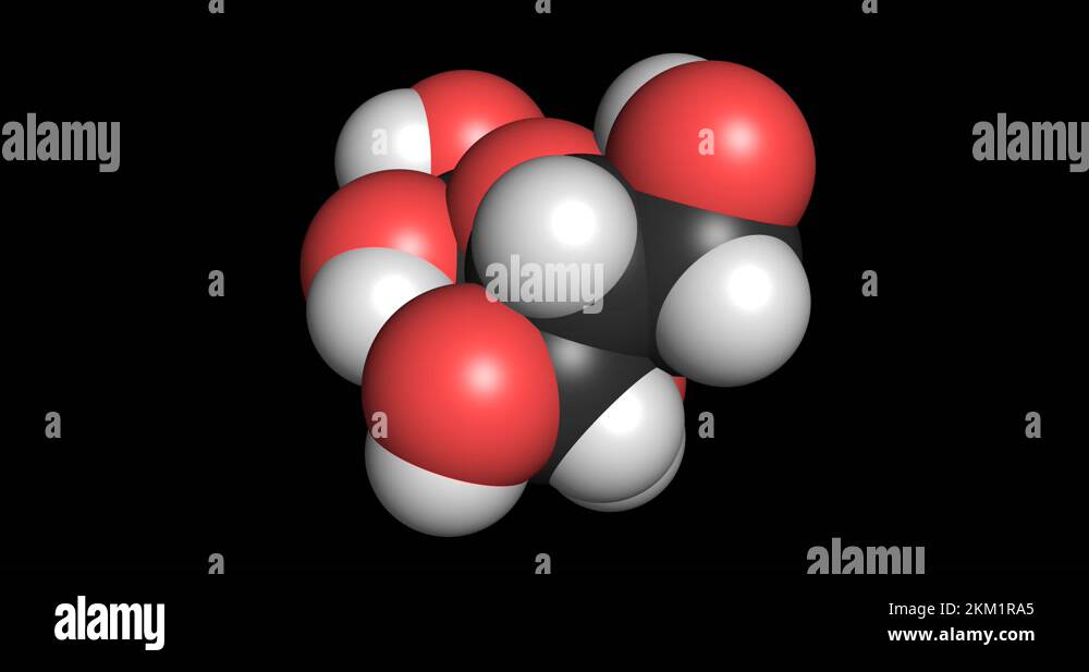 Fructose molecule 3D render chemical structure 4K seamless loop Stock ...
