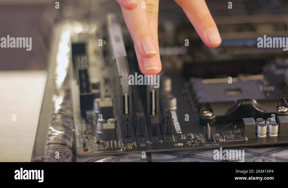 Installing RGB RAM sticks into a Motherboard for a Gaming PC Stock ...