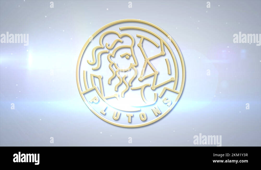 Pluton PLU Cryptocurrency Logo Coin 3d Animation Motion Graphics Reveal ...
