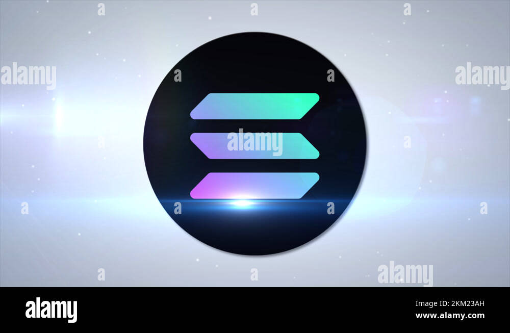 Solana SOL Cryptocurrency Logo Coin 3d Animation Motion Graphics Reveal ...