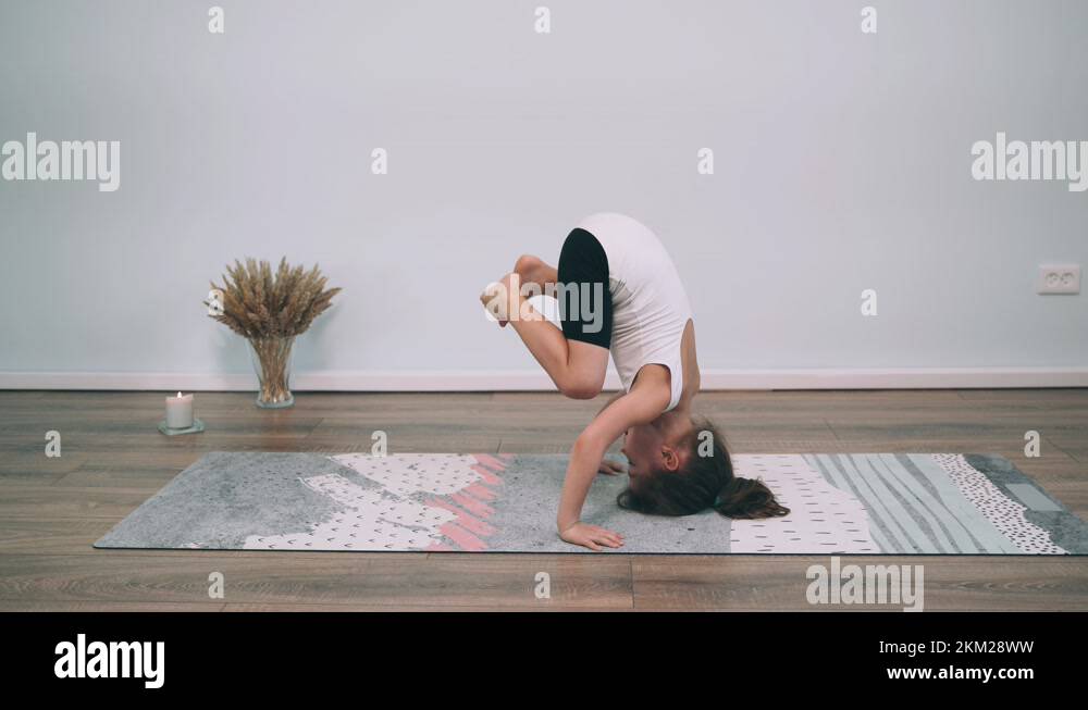 Child girl gymnastics headstand Stock Videos & Footage - HD and 4K ...