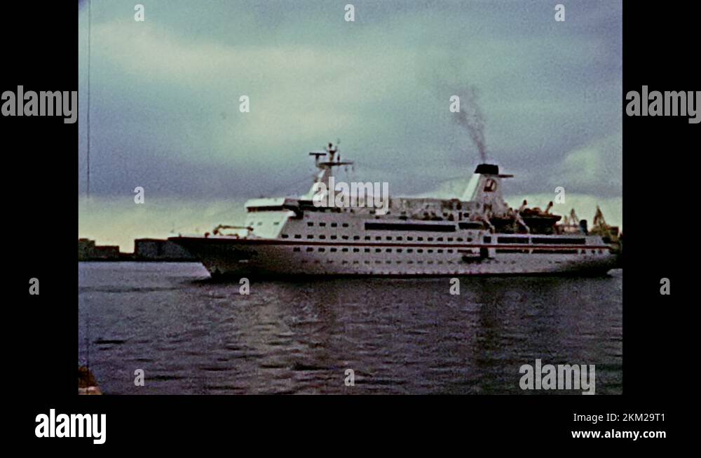 Archival of MS Berlin cruise ship in 1980s Stock Video Footage - Alamy