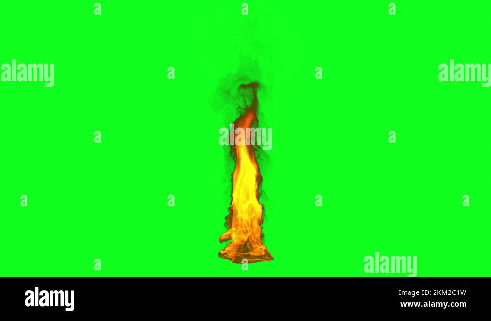 Close up of fire flames, seamless loop, Green Screen Chromakey Stock ...