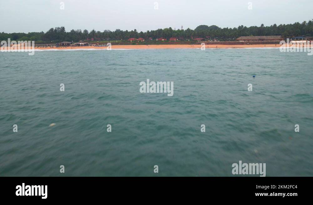 goa Sinquerim Candolim Beach drone birds eye view drone sea to ...