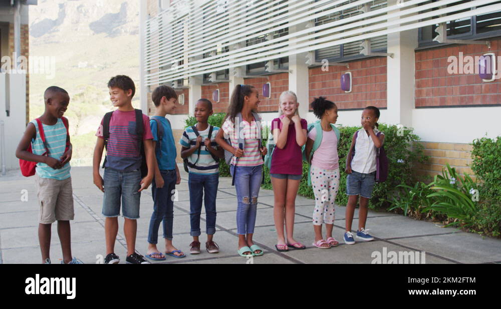 Mixed race school children row Stock Videos & Footage - HD and 4K Video ...