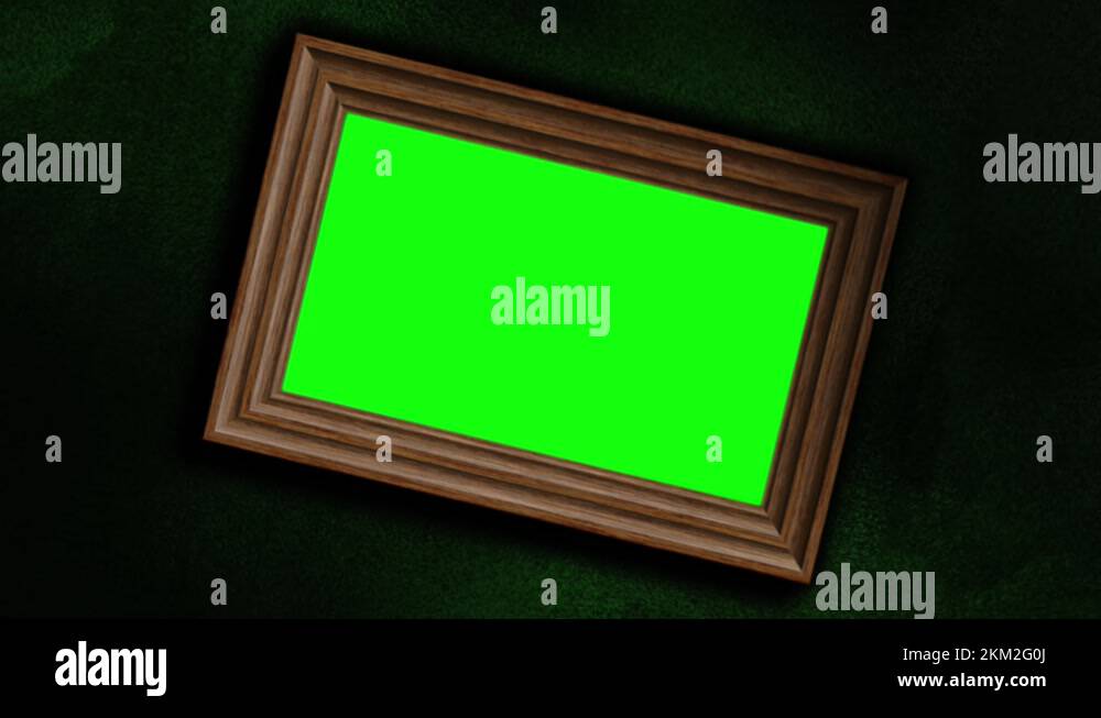 Animated green screen frame with green wall texture background Stock ...