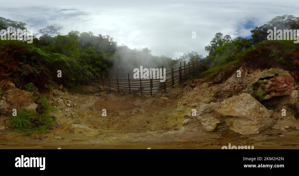 Mud volcanic lake Agco. Mindanao, Philippines. 360-Degree view Stock ...
