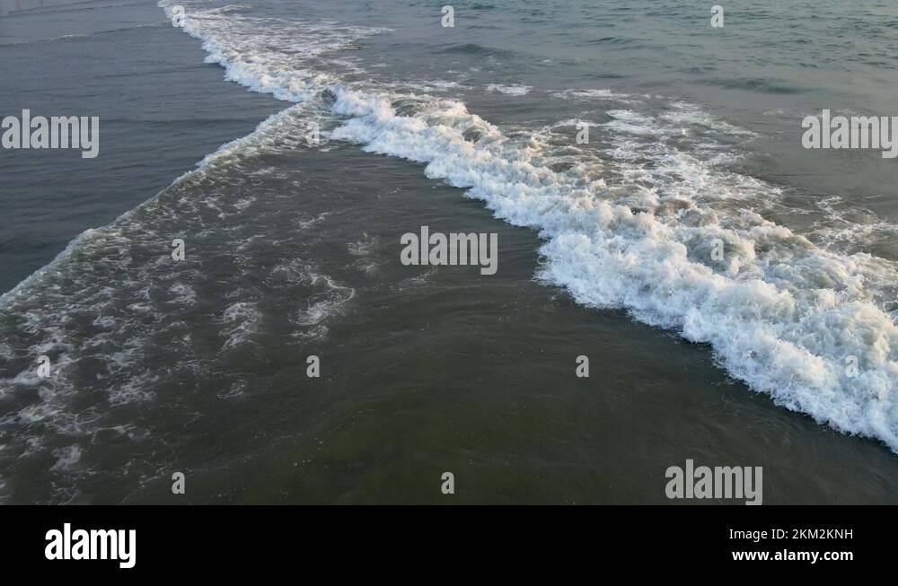 sunset waves peaceful India goa beach following waves Stock Video ...