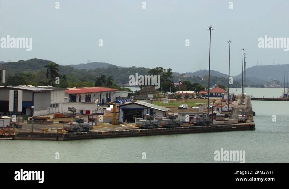 Locomotives by the Pedro Miguel Locks, Panama Canal Stock Video Footage ...