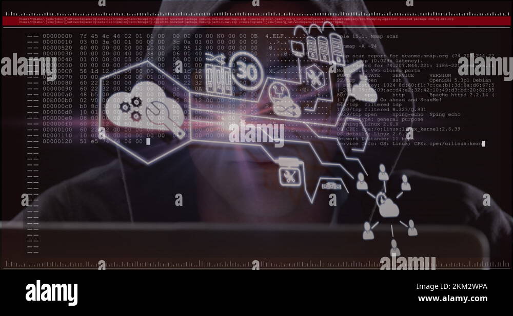 Hacker over screen binary Stock Videos & Footage - HD and 4K Video Clips - Alamy