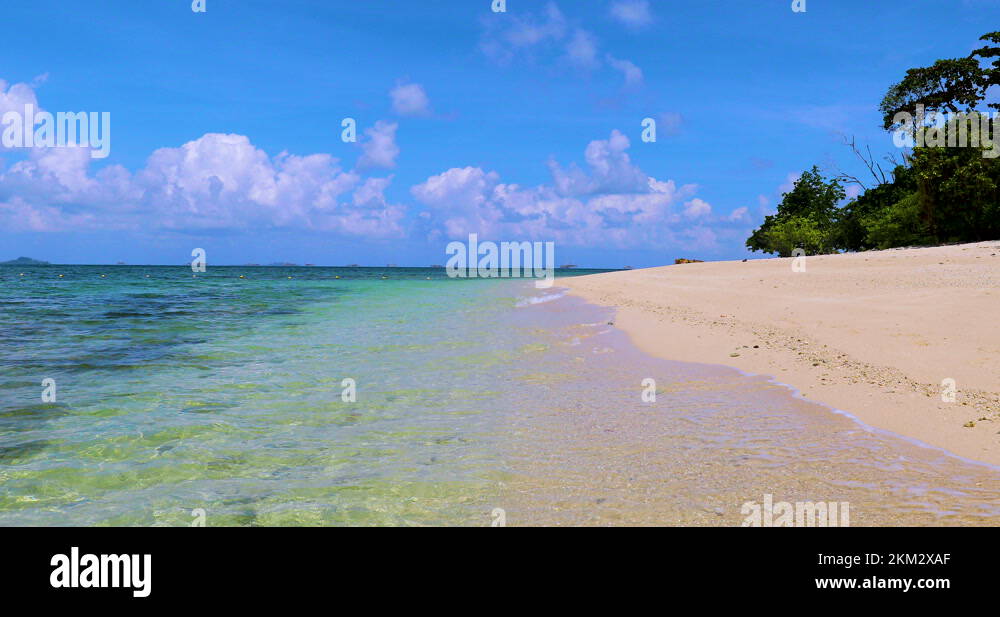 Malaysia, Borneo, Sabah, Sandakan, Turtle Island, beach Stock Video ...
