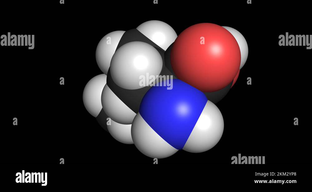 L-Methionine amino acid molecule 3D render chemical structure 4K ...