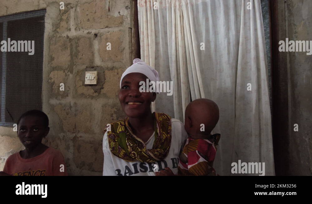 Life of a Poor Local African Family, Inside a Slum House in a Village ...