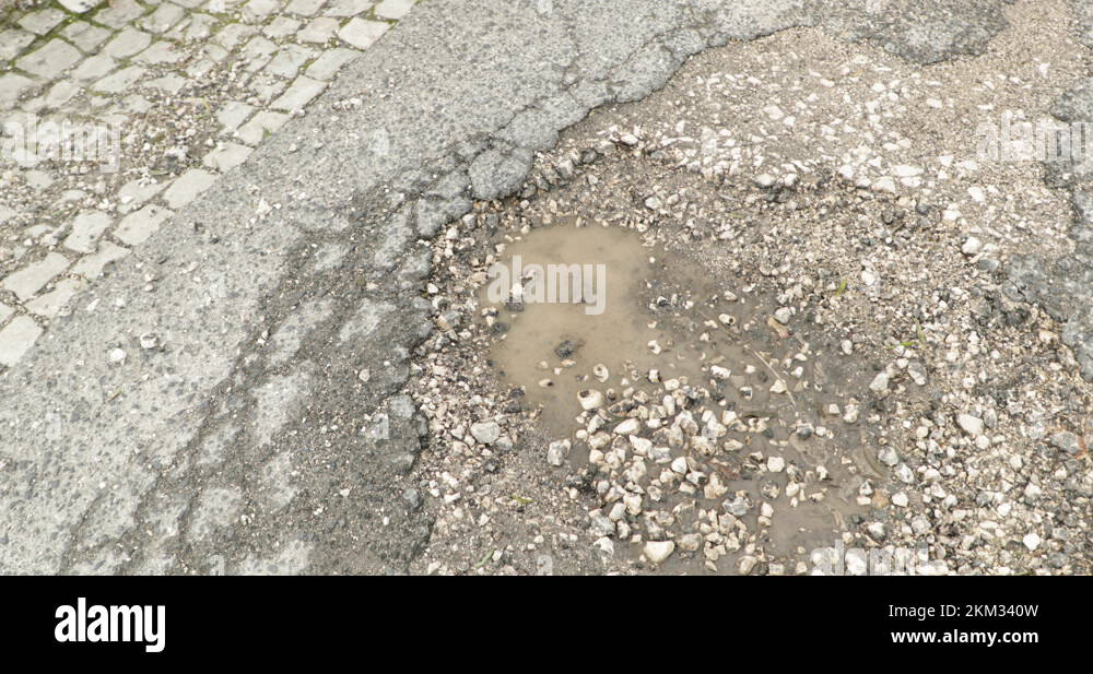 Pothole and puddle in road Stock Videos & Footage - HD and 4K Video ...