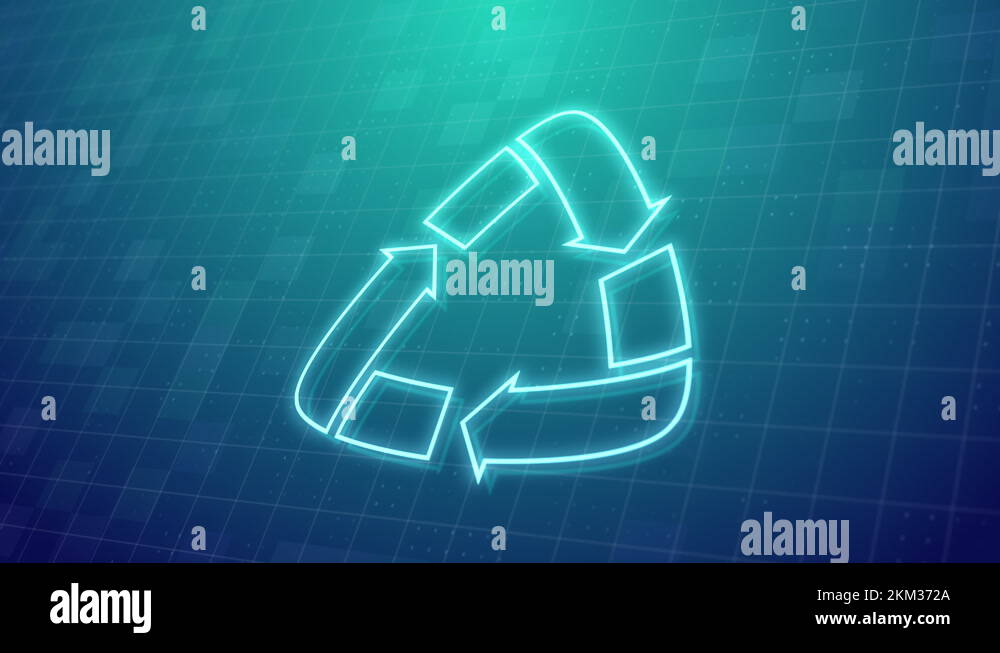 Animation of recycle logo. green arrows recycling sign. Ecology concept ...