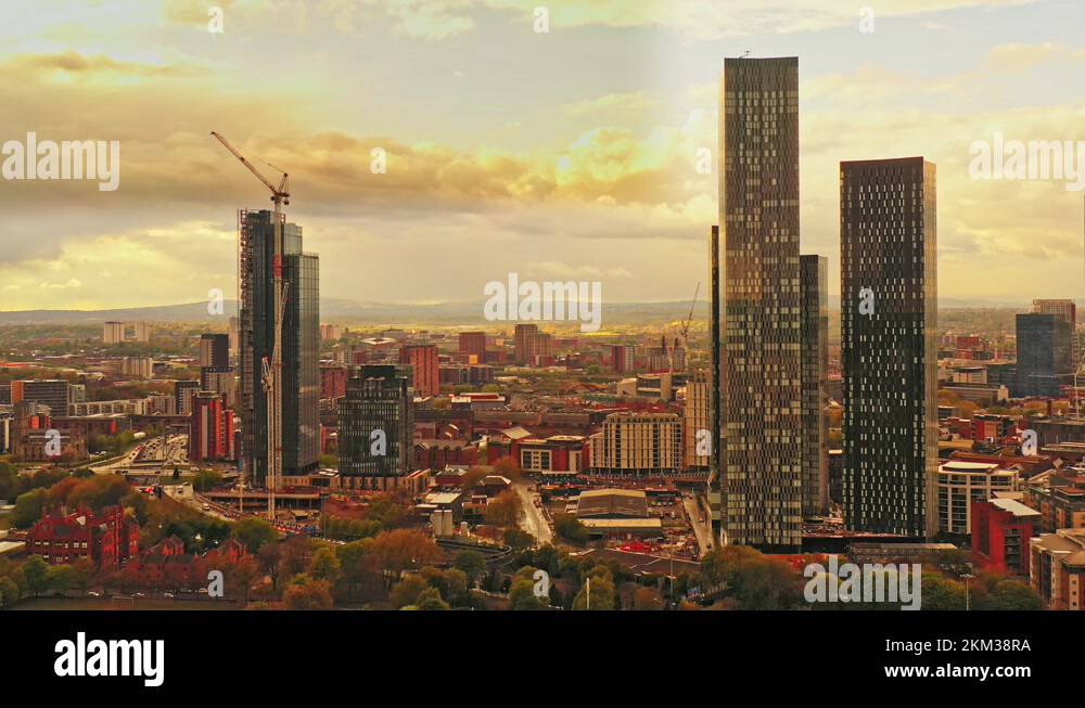 Deansgate manchester aerial Stock Videos & Footage - HD and 4K Video ...