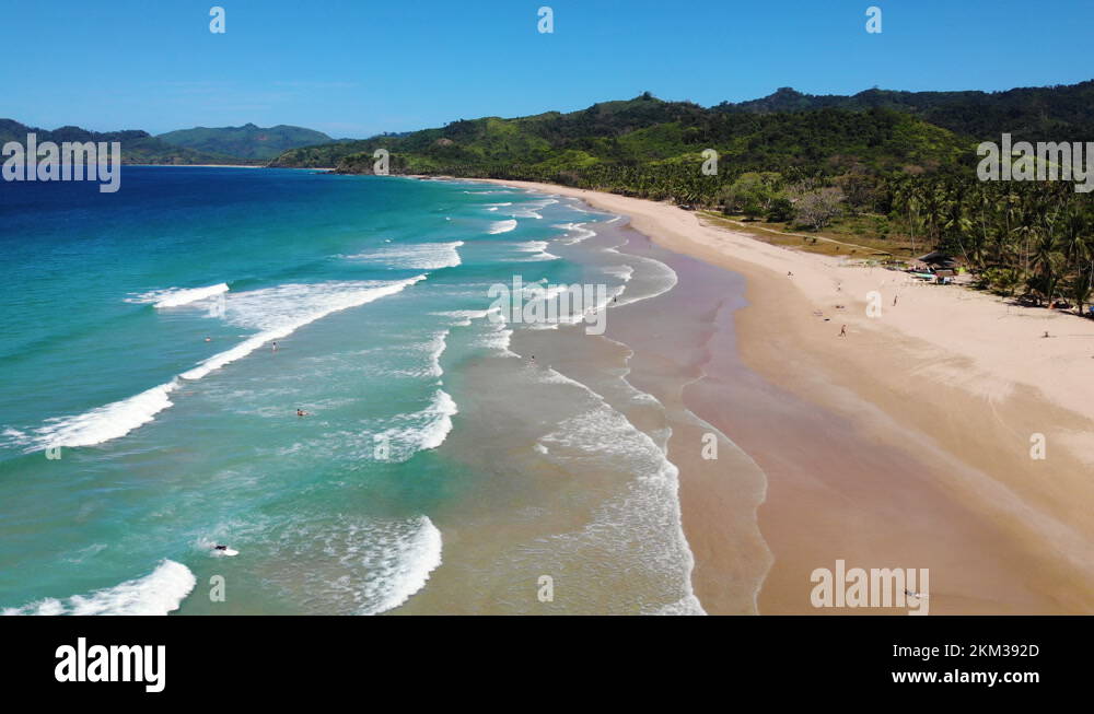 Big waves in Duli Beach In El Nido Area Of Palawan Island Philippines ...