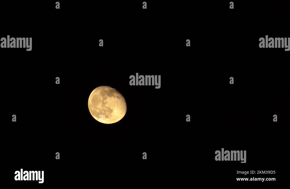 Time-Lapse of Moon rising from bottom left corner of frame to top right ...