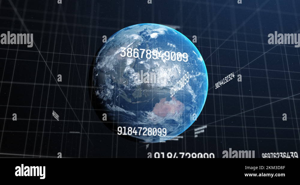 Animation numbers changing over earth Stock Videos & Footage - HD and ...