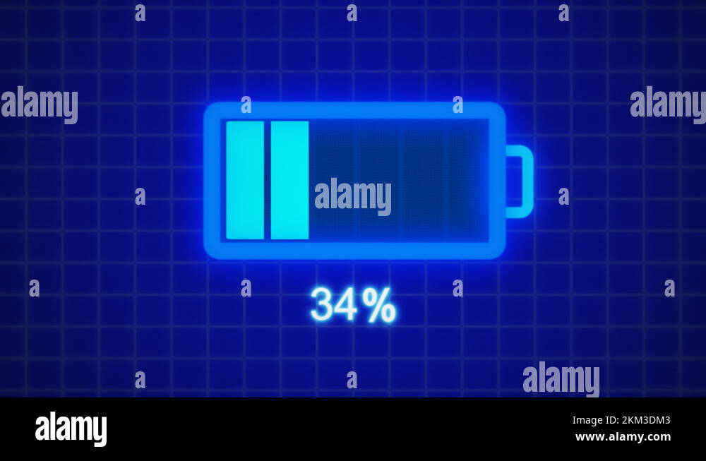 Energy Background With Battery Charging, Bars Indicate Level Of Power ...