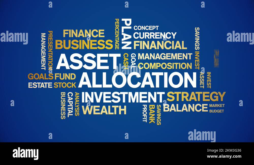 Asset Allocation animated tag Word Cloud,Text Design animation seamless ...