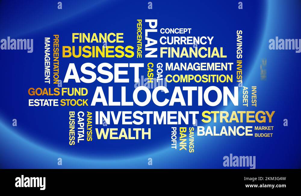 Asset Allocation animated tag Word Cloud,Text Design animation seamless ...
