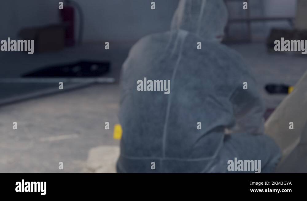 Tracking Shot Past Crime Scene Tape and Forensic to Bloody Crime Scene ...