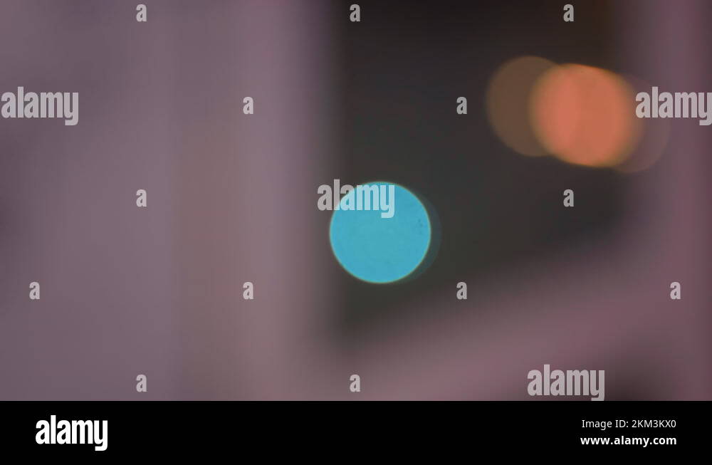 Circular Shapes are flashing in the Various Patterns on the Blurry ...