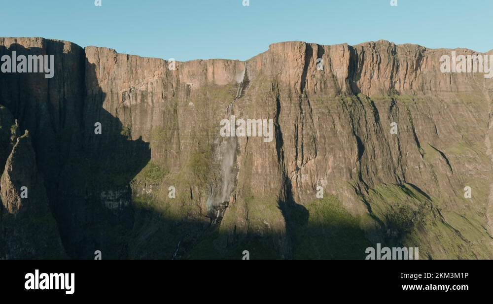 Spectacular aerial view of the magnificent beautiful Tugela Falls ...