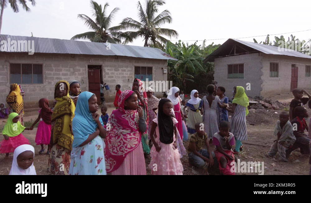 Crowd of Curious Local Children on African Wedding in a Local Village ...