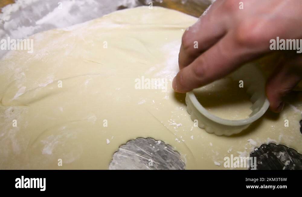 Cutting dough in different forms. Close-up. HD Stock Video Footage - Alamy