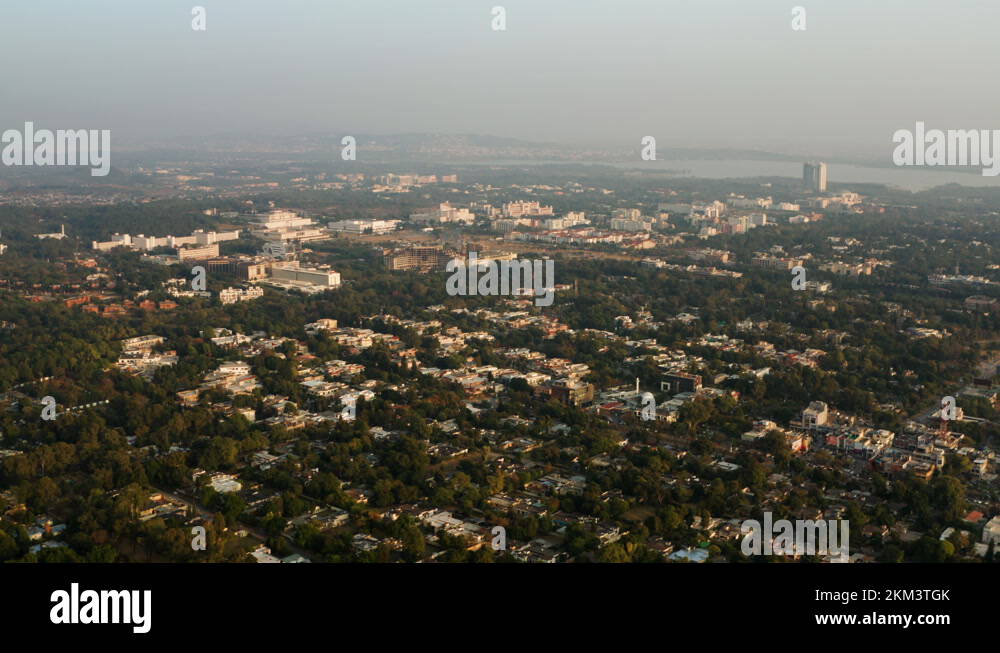 Aerial View Of Islamabad City On Foggy Day, Capital Of Pakistan. - Wide ...