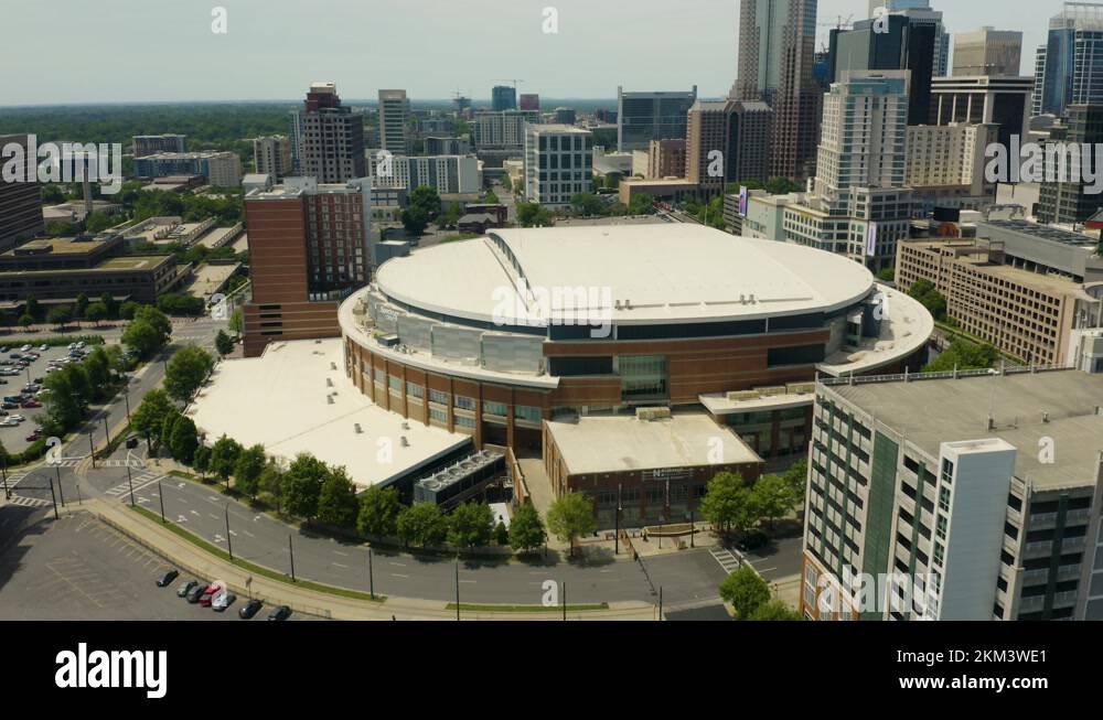 Aerial View of Spectrum Center in Downtown Charlotte, North Carolina ...
