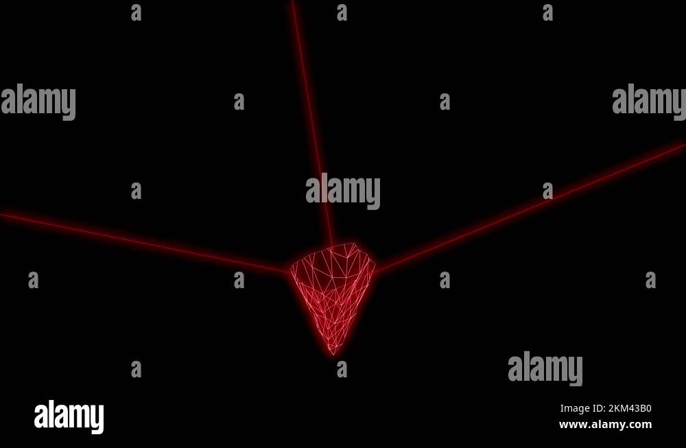 Heart creation lasers neon Synthwave Loop 3d render Stock Video Footage ...