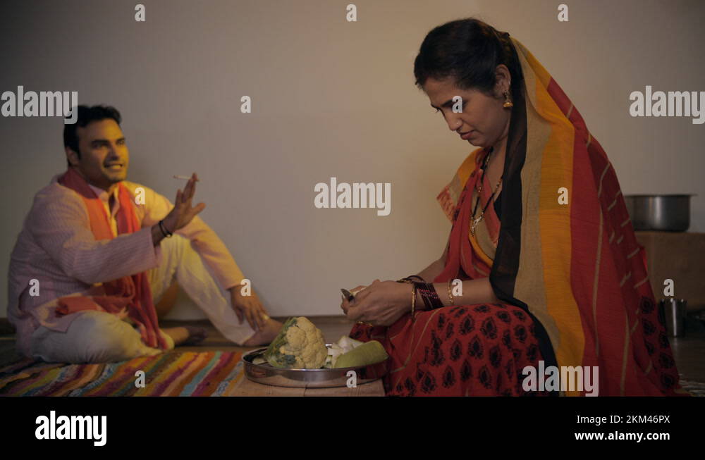 Frustrated Indian husband scolding and threatening his wife - domestic ...