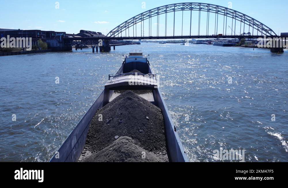 Dry Bulk Cargo Barge - La Primavera Barge With Heaps Of Coal Cruising ...