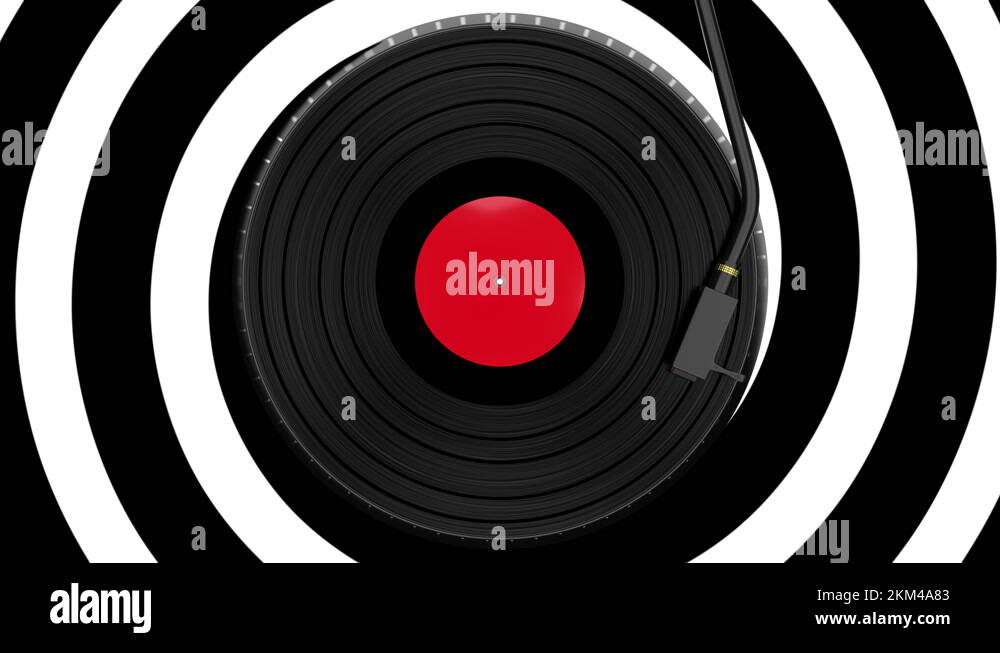 Vinyl disc record spinning on abstract moving background Stock Video ...