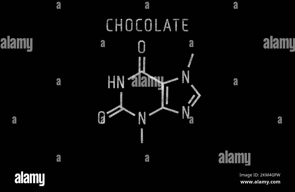 Cacao or Chocolate Molecular Structure Symbol Sketch or Drawing ...