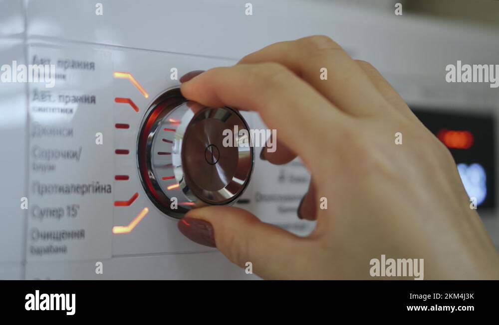 Woman installs the program to the correct version and presses the start ...